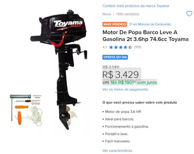 Motores para Barcos - Motor de popa 2t, 4t, elétrico, de centro ...